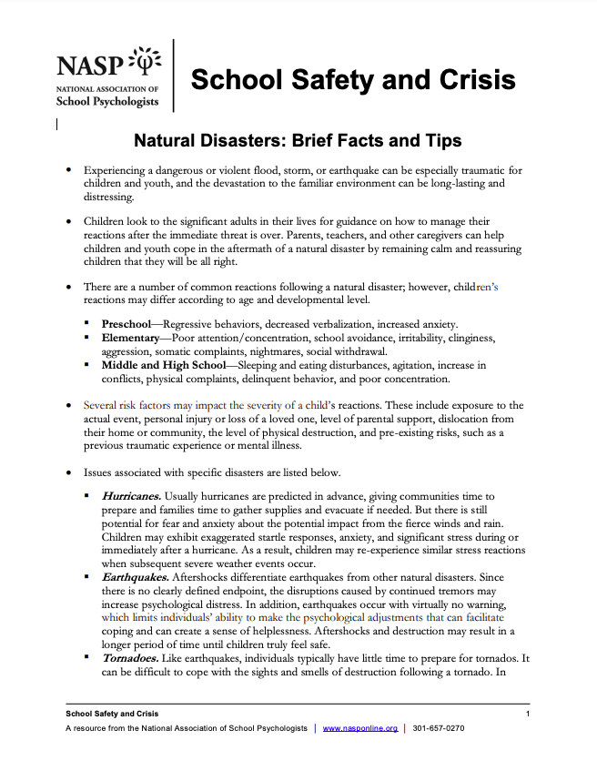 Natural Disasters Brief Facts Createconnectcare 5431